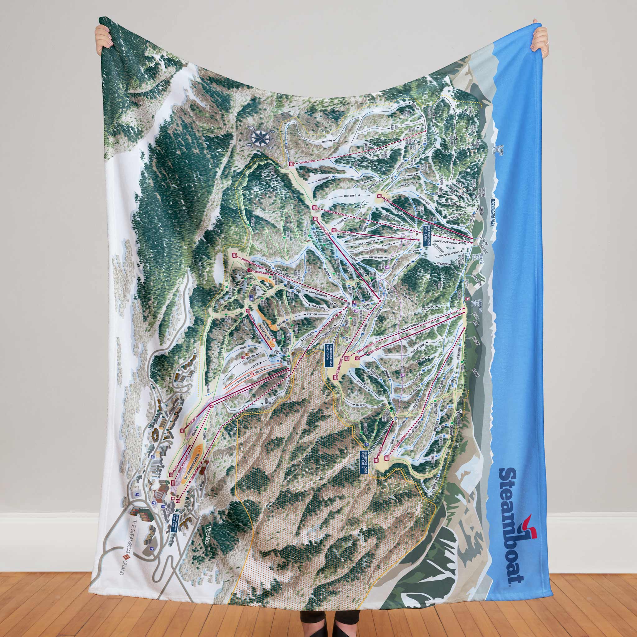 Trail Map Fleece Blanket