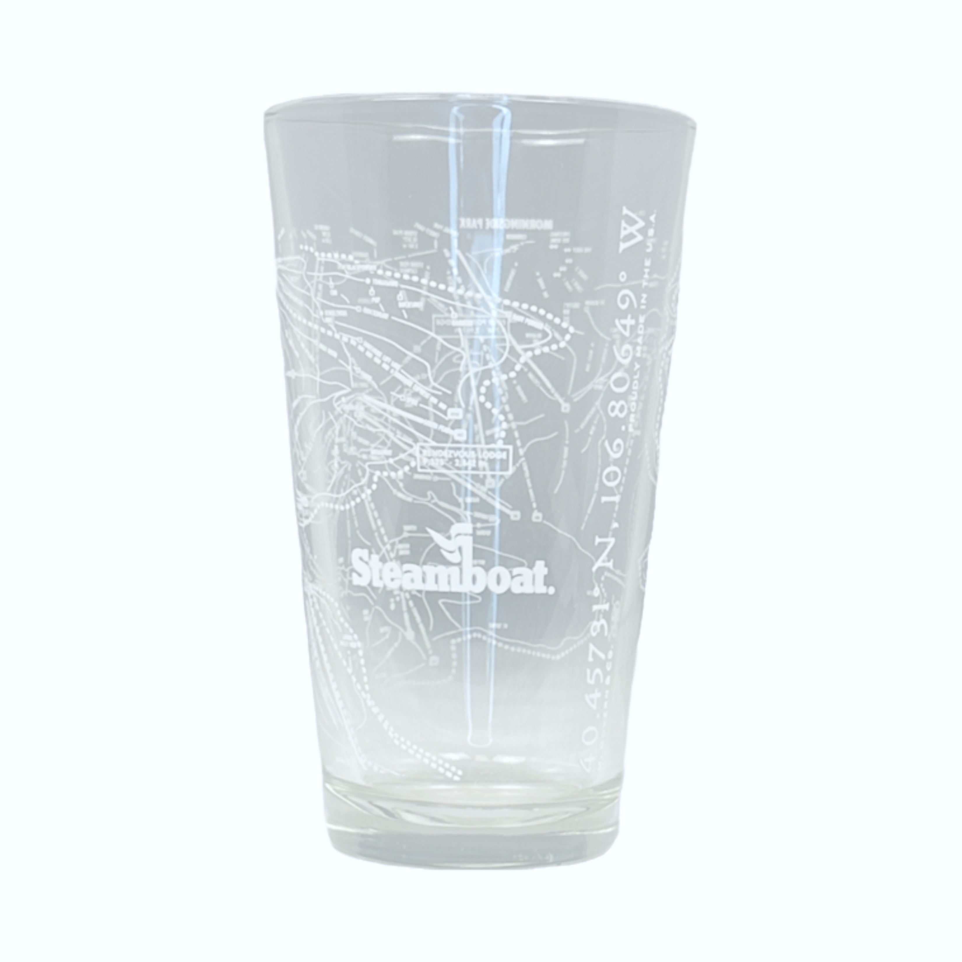 Trail Map Pint Glass